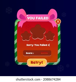 Game Ui You Failed Pop Window Stock Vector (Royalty Free) 2088674284 ...