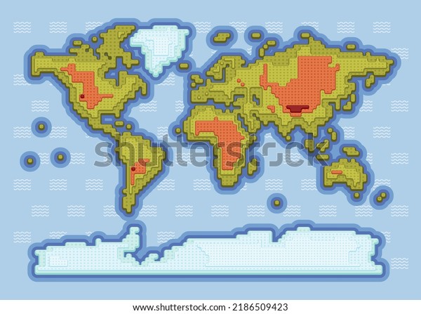 Game Vector Cartoon World Gaming Map Stock Vector (Royalty Free ...