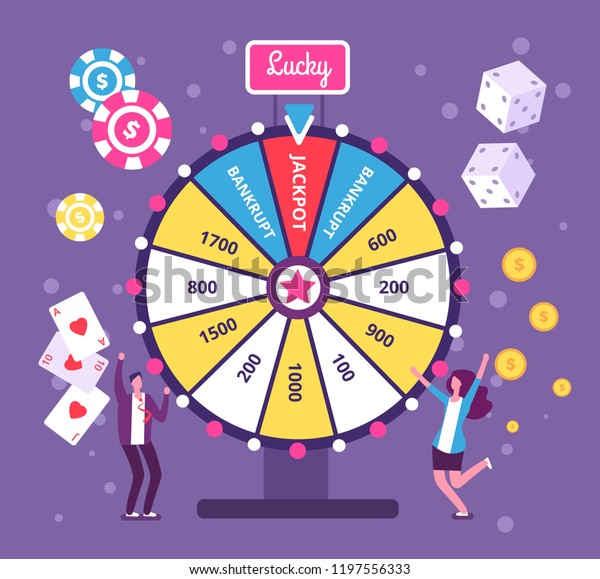 Game Wheel Concept People Playing Risk Stock Vector (Royalty Free ...