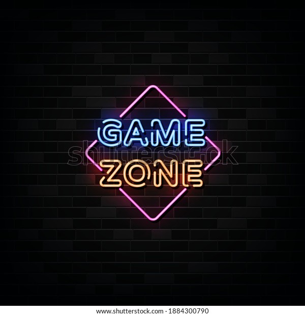 Game Zone Neon Signs Vector Design Stock Vector (Royalty Free ...