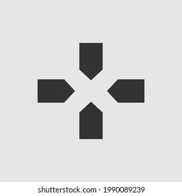 Gamepad Arrow Icon Vector Isolated On Stock Vector (Royalty Free ...