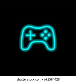 Gamepad Blue Glowing Neon Ui Ux Stock Vector (Royalty Free) 692600395 ...