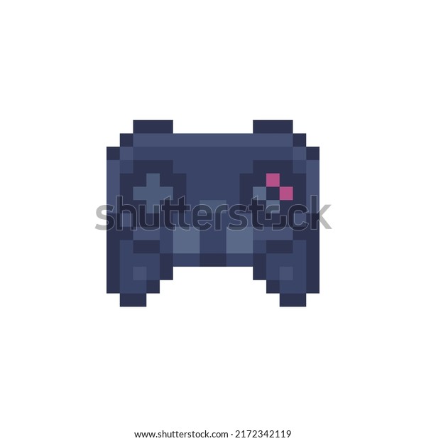 Vektor Stok Gamepad Icon Retro 80s Pixel Art (Tanpa Royalti) 2172342119 ...