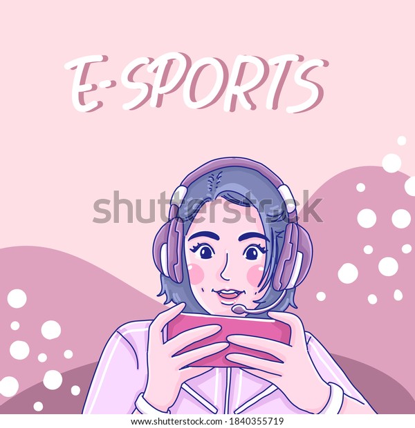Gamer Character Design Vector Cartoon Illustration Stock Vector ...