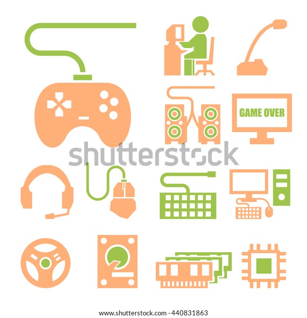 Gamer Icon Set Stock Vector (Royalty Free) 440831863 | Shutterstock