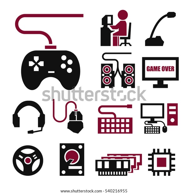 Gamer Icon Set Stock Vector (Royalty Free) 540216955 | Shutterstock