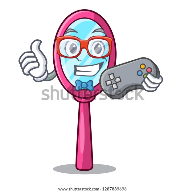Gamer Mirror On Character Dressing Table Stock Vector (Royalty Free ...
