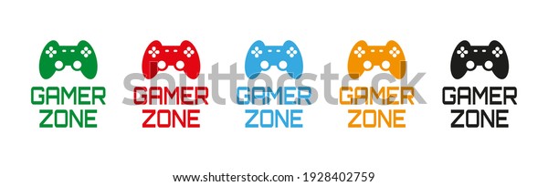 Gamer Zone Sign On White Background Stock Vector (Royalty Free ...