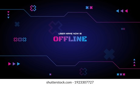 Abstract Offline Gaming Banner Background Streamer Stock Vector ...