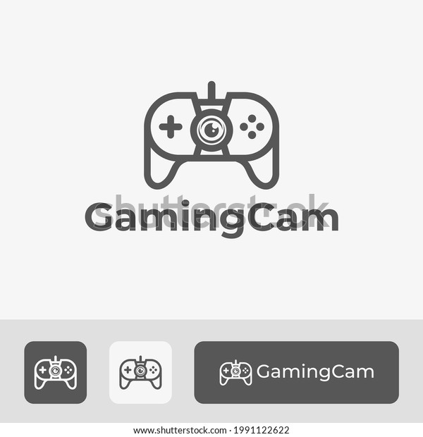 Gaming Camera Logo Design Professional Joystick Stock Vector (Royalty ...