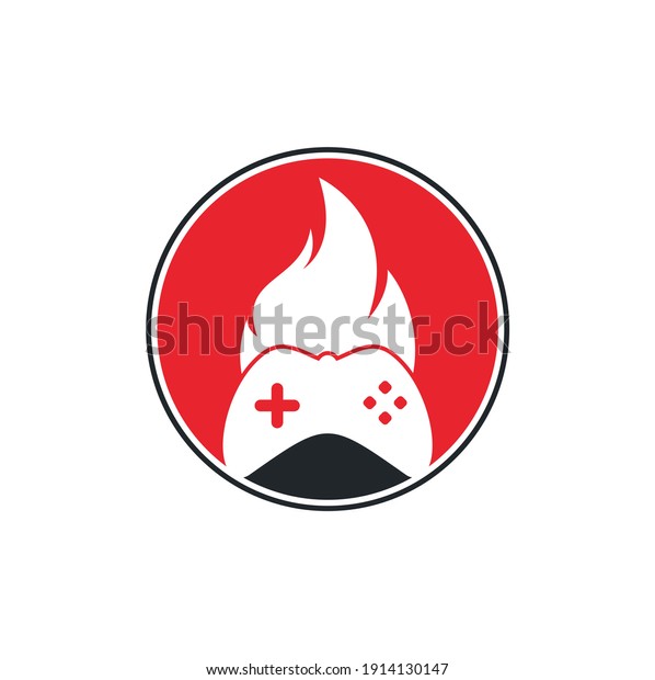 Gaming Fire Logo Icon Designs Vector Stock Vector (Royalty Free ...