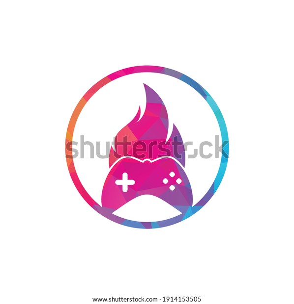 Gaming Fire Logo Icon Designs Vector Stock Vector (Royalty Free ...
