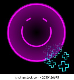 Gaming Poster Smile Vector Dark Background Stock Vector (Royalty Free ...