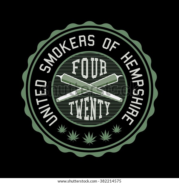 Ganja Marijuana Weed Vector Badge Design Stock Vector (Royalty Free ...