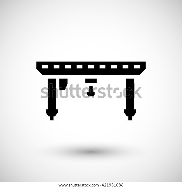 Gantry Crane Icon Stock Vector (Royalty Free) 421931086 | Shutterstock