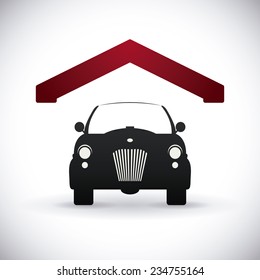 Garage Design Vector Illustration Stock Vector (Royalty Free) 234755164 ...