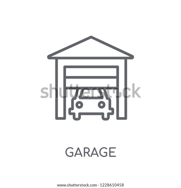 Garage Linear Icon Modern Outline Garage Stock Vector (Royalty Free ...