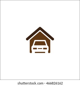 Garage On White Background Stock Vector (Royalty Free) 466826162