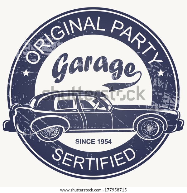 Garage Rubber Stamp Stock Vector (Royalty Free) 177958715 | Shutterstock
