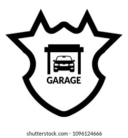 Garage Shield Security Garage Logo Concept Stock Vector (Royalty Free ...
