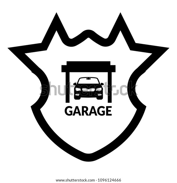 Garage Shield Security Garage Logo Concept Stock Vector (Royalty Free ...