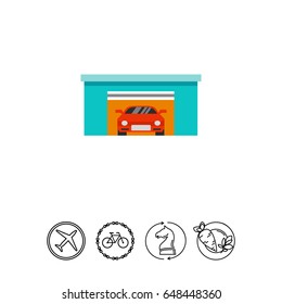 Garage Symbol Icon Stock Vector (Royalty Free) 665997082