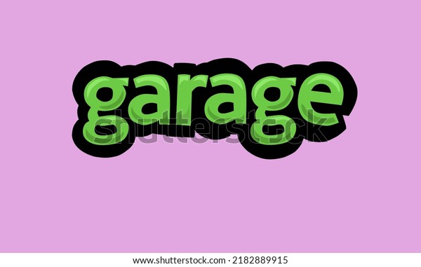 Garage Writing Vector Design On Pink Stock Vector (Royalty Free ...