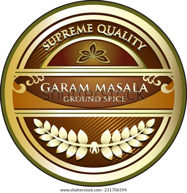 Garam Masala Ground Spice Label 스톡 벡터(로열티 프리) 231706594 | Shutterstock