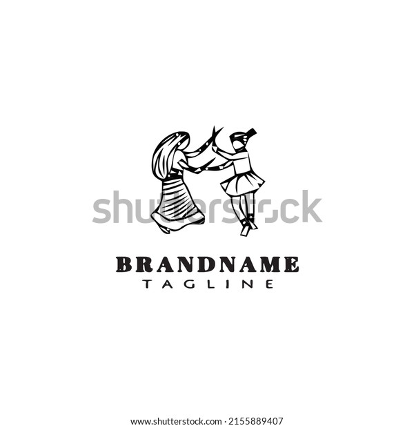Garba Dance Indian Dance Logo Cartoon: เวกเตอร์สต็อก (ปลอดค่าลิขสิทธิ์ ...