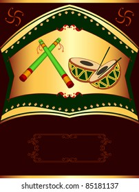 Garba Poster Backdrop Design Stock Vector (Royalty Free) 85181137 ...
