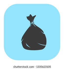 Garbage Bin Bag Icon Illustration Silhouette: เวกเตอร์สต็อก (ปลอดค่า ...