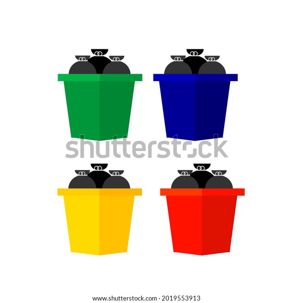 Caricatura del basurero sobre fondo blanco.: vector de stock (libre de ...