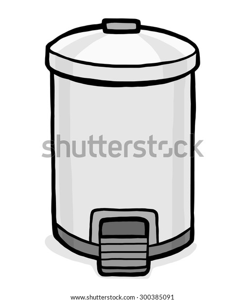 Garbage Can Cartoon Vector Illustration Hand Stock Vector (Royalty Free ...