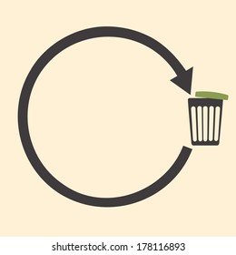 Garbage Circulation Endless Loop Recycling: vector de stock (libre de ...
