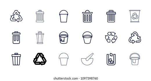 Garbage Icon Collection 18 Garbage Outline Stock Vector (Royalty Free ...