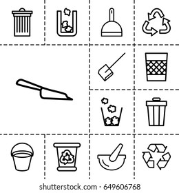 Garbage Icon Set 13 Outline Garbage Stock Vector (Royalty Free ...