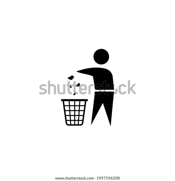 Garbage Icon Trash Bin Icon Symbol Stock Vector (Royalty Free ...