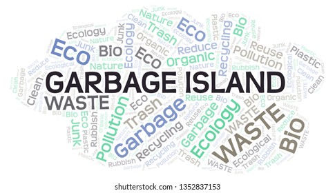 Garbage Island Word Cloud Stock Vector (Royalty Free) 1352837153 ...
