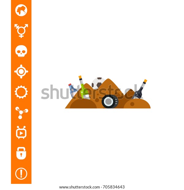 Garbage Pile Waste Vector Icon Stock Vector (Royalty Free) 705834643 ...