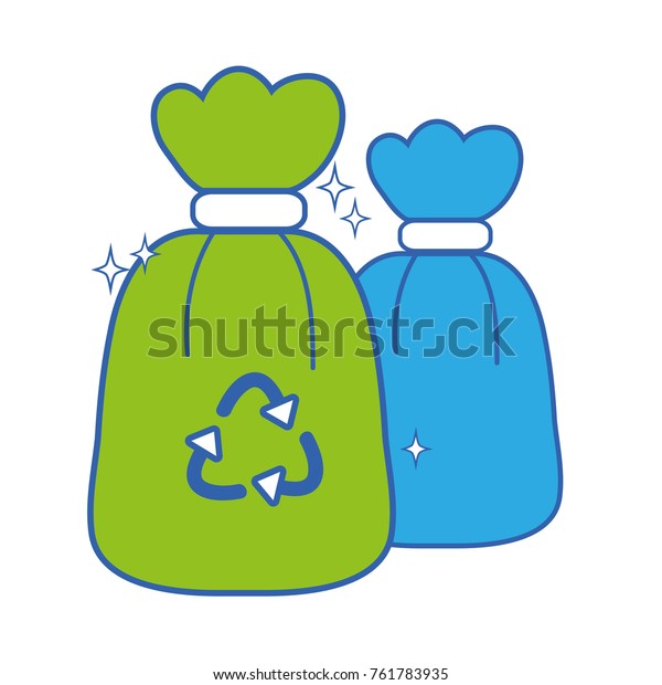Garbage Trash Bags Recycle Symbol Stock Vector (Royalty Free) 761783935 ...