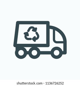 Garbage Truck Icon Removal Garbage Van Stock Vector (Royalty Free ...
