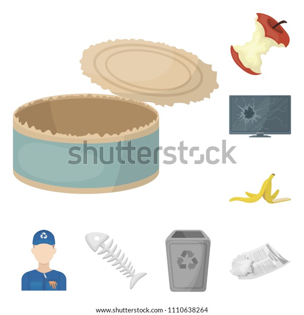 Garbage Waste Cartoon Icons Set Collection Stock Vector (Royalty Free ...