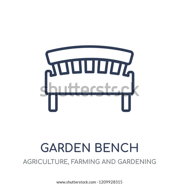Garden Bench Icon Garden Bench Linear Stock Vector (Royalty Free ...
