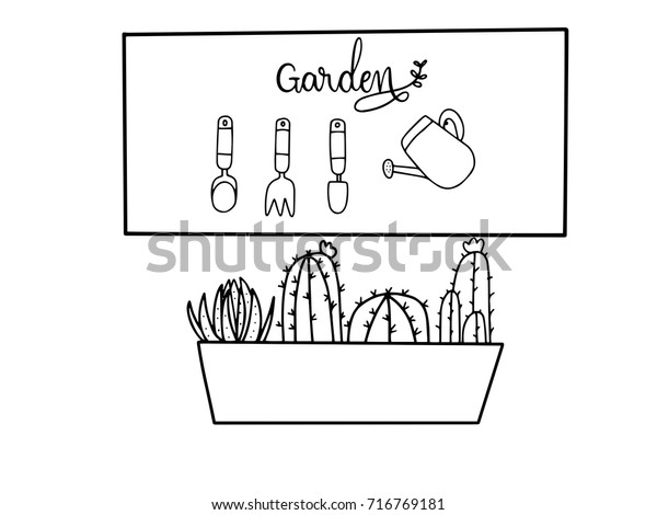 Garden Calligraphy Hand Lettering Vector Stock Vector (Royalty Free ...