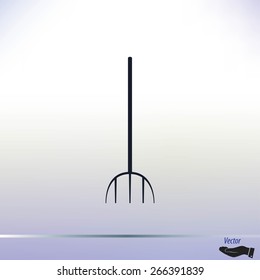 Garden Fork Icon Stock Vector (Royalty Free) 266391839 | Shutterstock