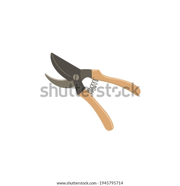 Garden Pruner Tool Hand Drawn Vector Stock Vector (Royalty Free ...