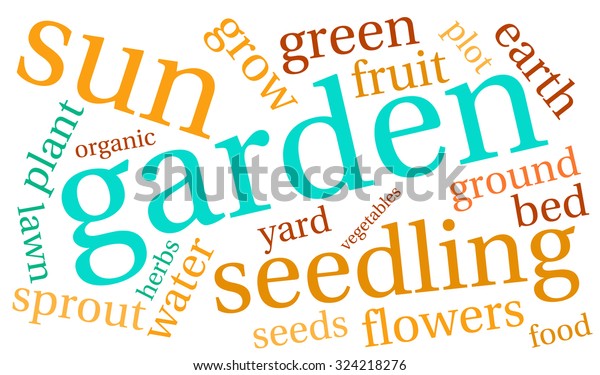 Garden Word Cloud On White Background Stock Vector (Royalty Free ...