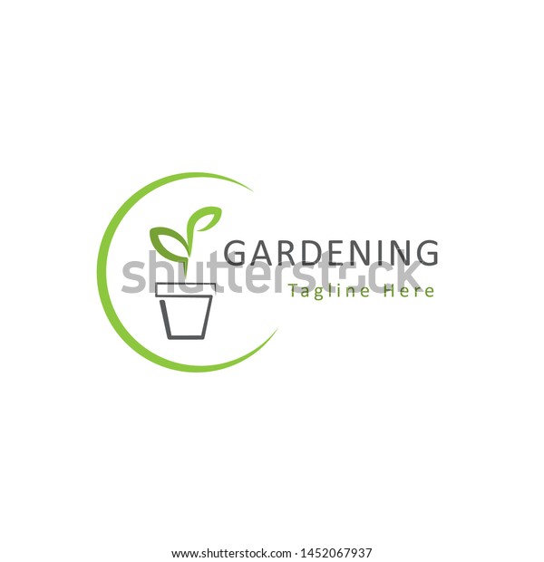 Gardening Logo Design Trendy Simple Stock Vector (Royalty Free ...