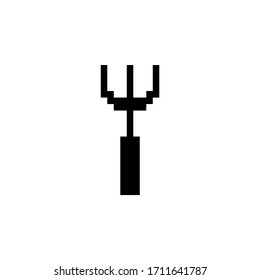 Gardening Rake Pixel Icon Tool Vector Stock Vector (Royalty Free ...