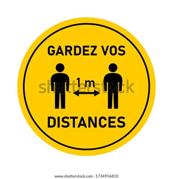 Gardez Vos Distances Keep Your Distance Stock Vector (Royalty Free ...
